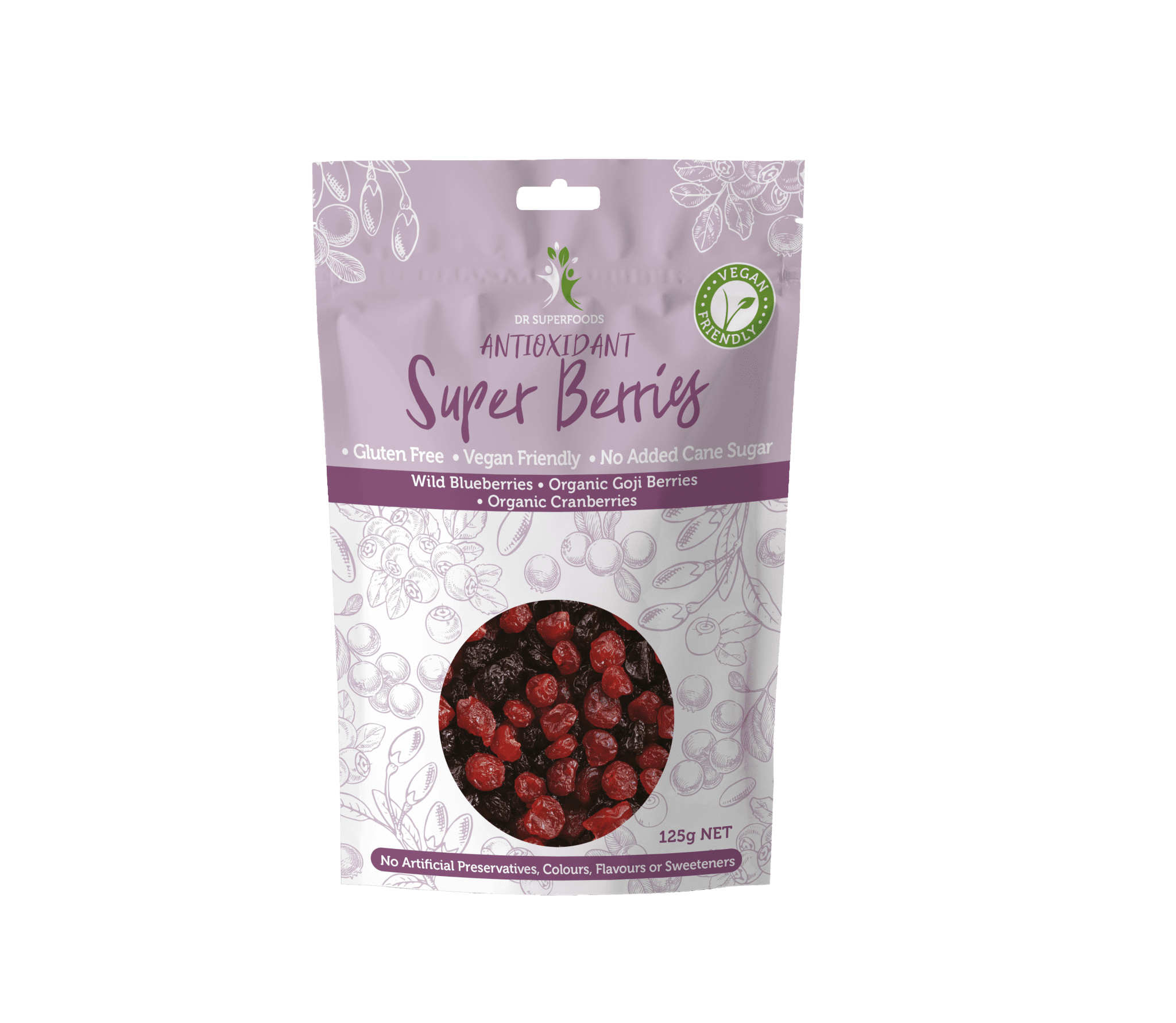 Antioxidant Super Berries – No Added Cane Sugar - Dr Superfoods